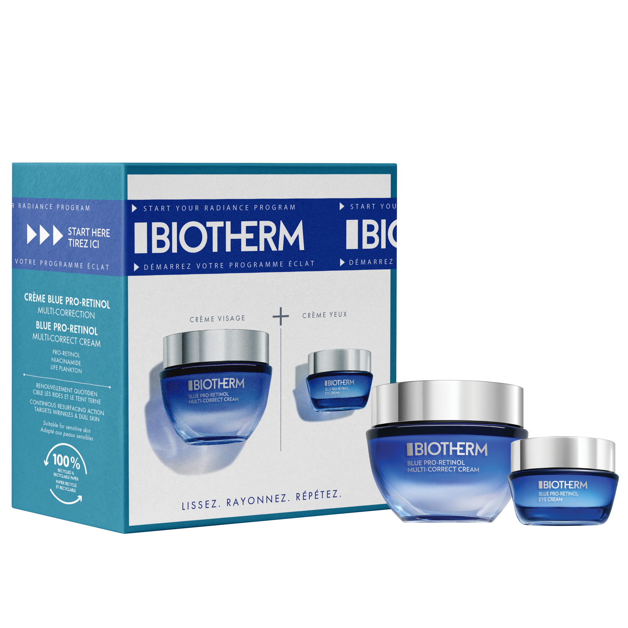 Blue Pro-Retinol Anti Aging Gift Set for Her Skin | Biotherm
