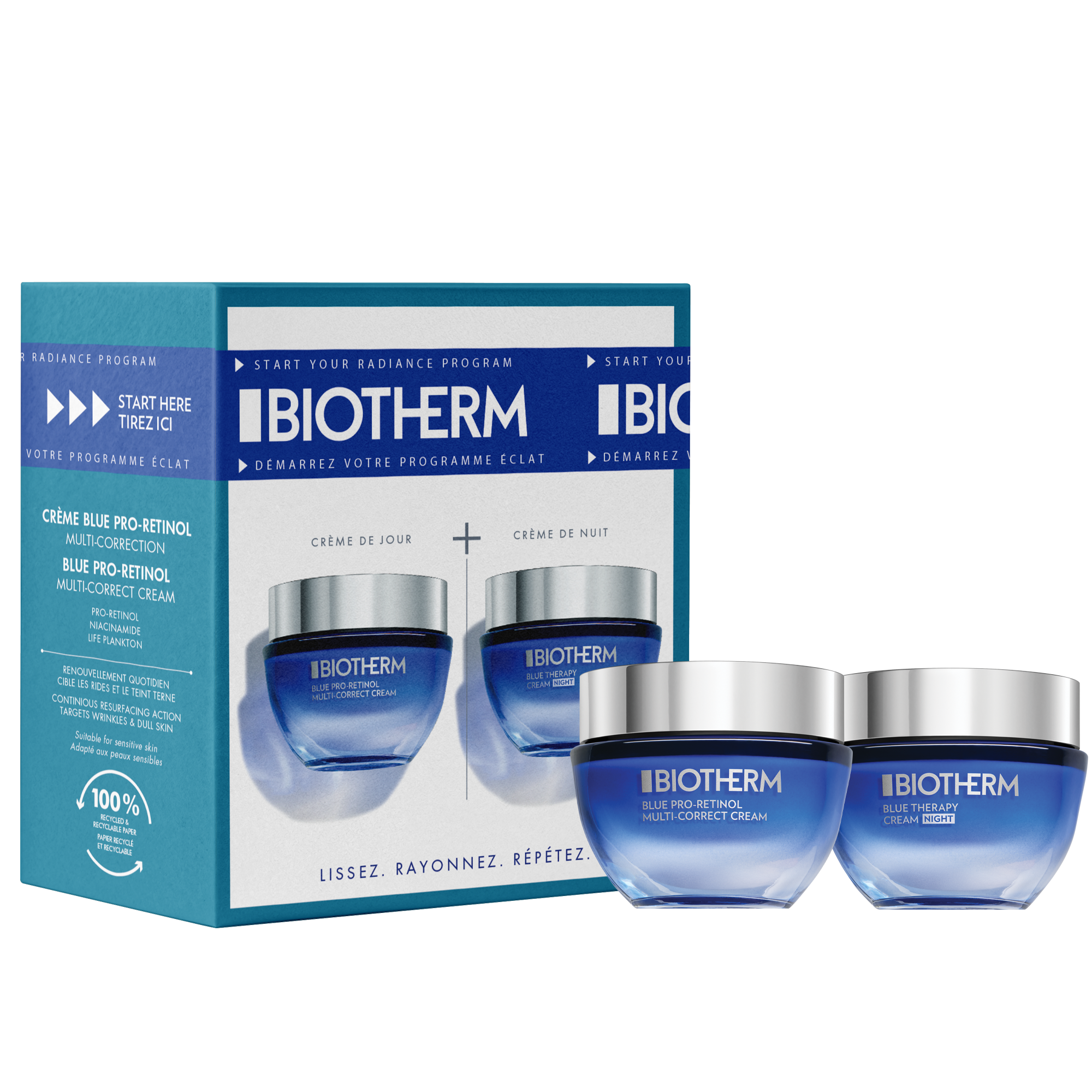 Blue Pro-Retinol Deluxe Day & Night Skincare Set - Biotherm